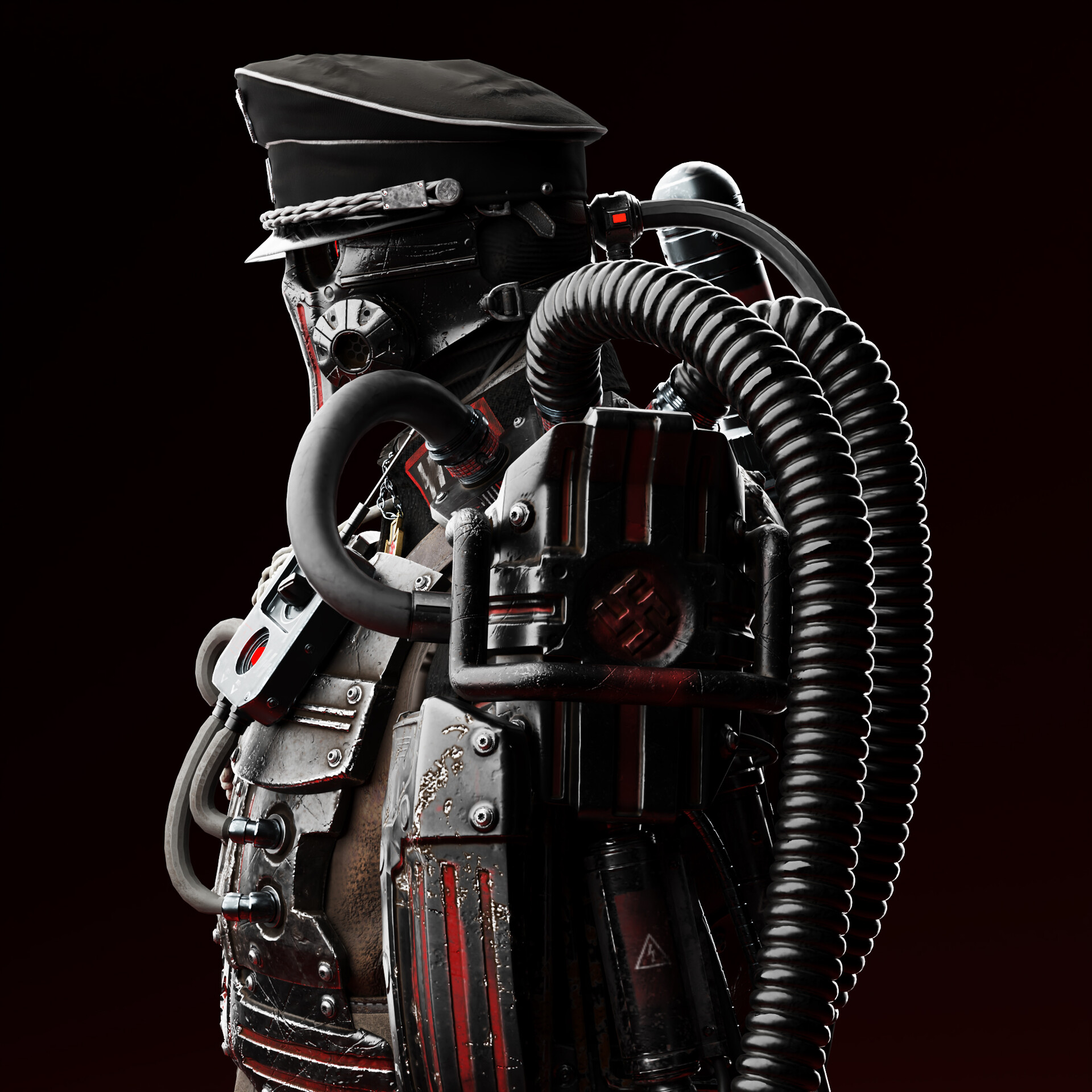 Adel Belloulhi - UBERKOMMANDANT - Wolfenstein Fan Art.