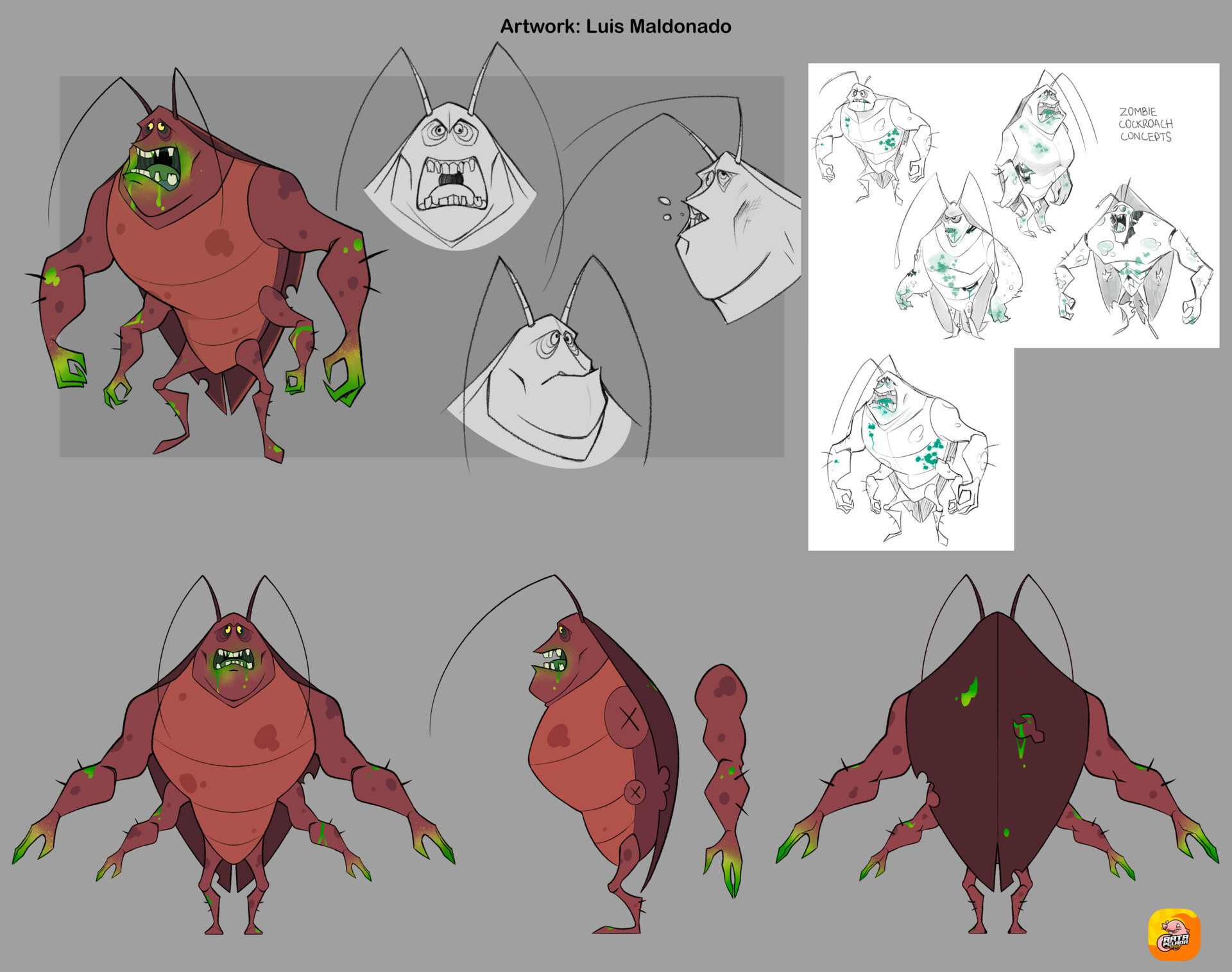 ArtStation - Zombie cockroach design