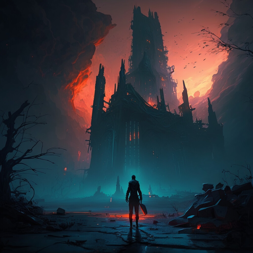 ArtStation - Radiant Resilience: A Glowing Escape from Chaos and Despair 4