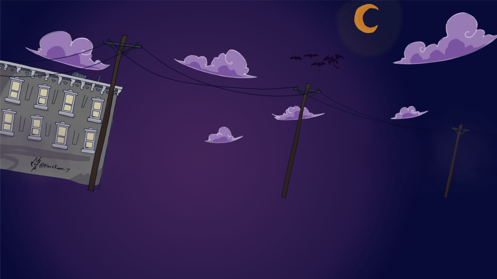 Wildan Hari Pratama - Cartoon Horror House - 2D Animation Background