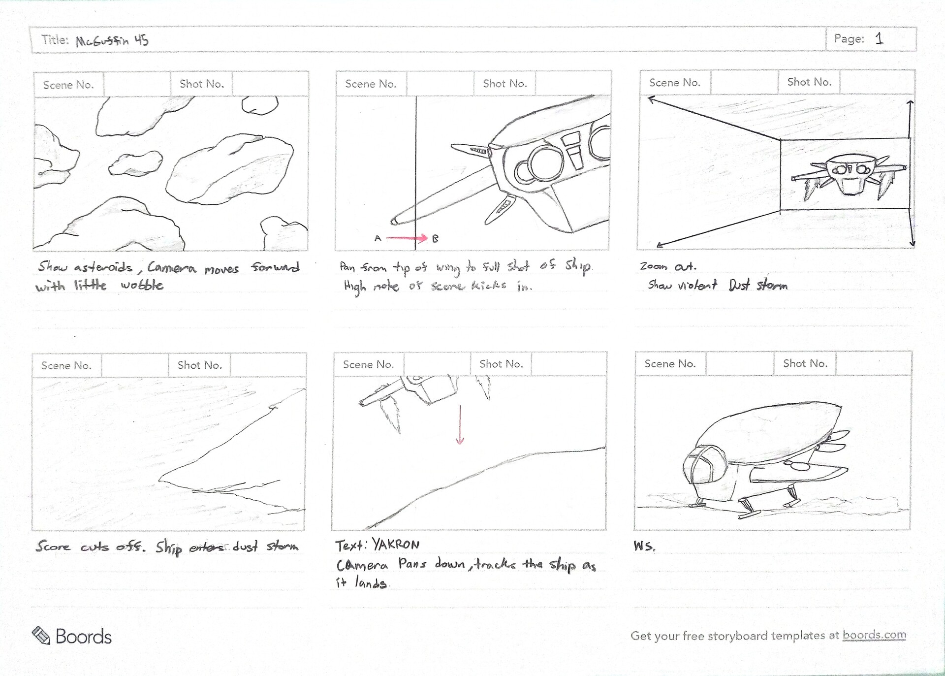 ArtStation - McGuffin 45 Intro Storyboard