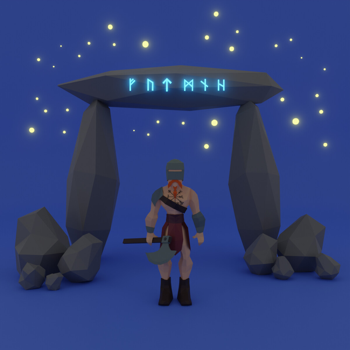 ArtStation - Low Poly Warrior