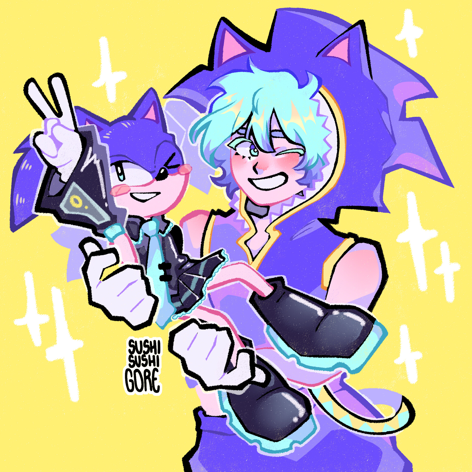 ArtStation - sonic x miku swap