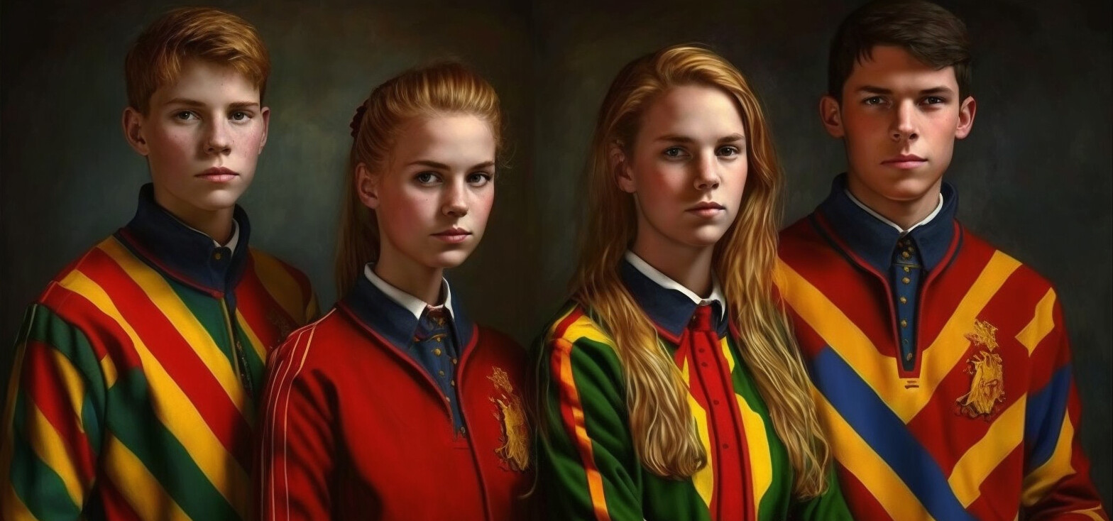 ArtStation - Portrait of 4 Hogwarts Students