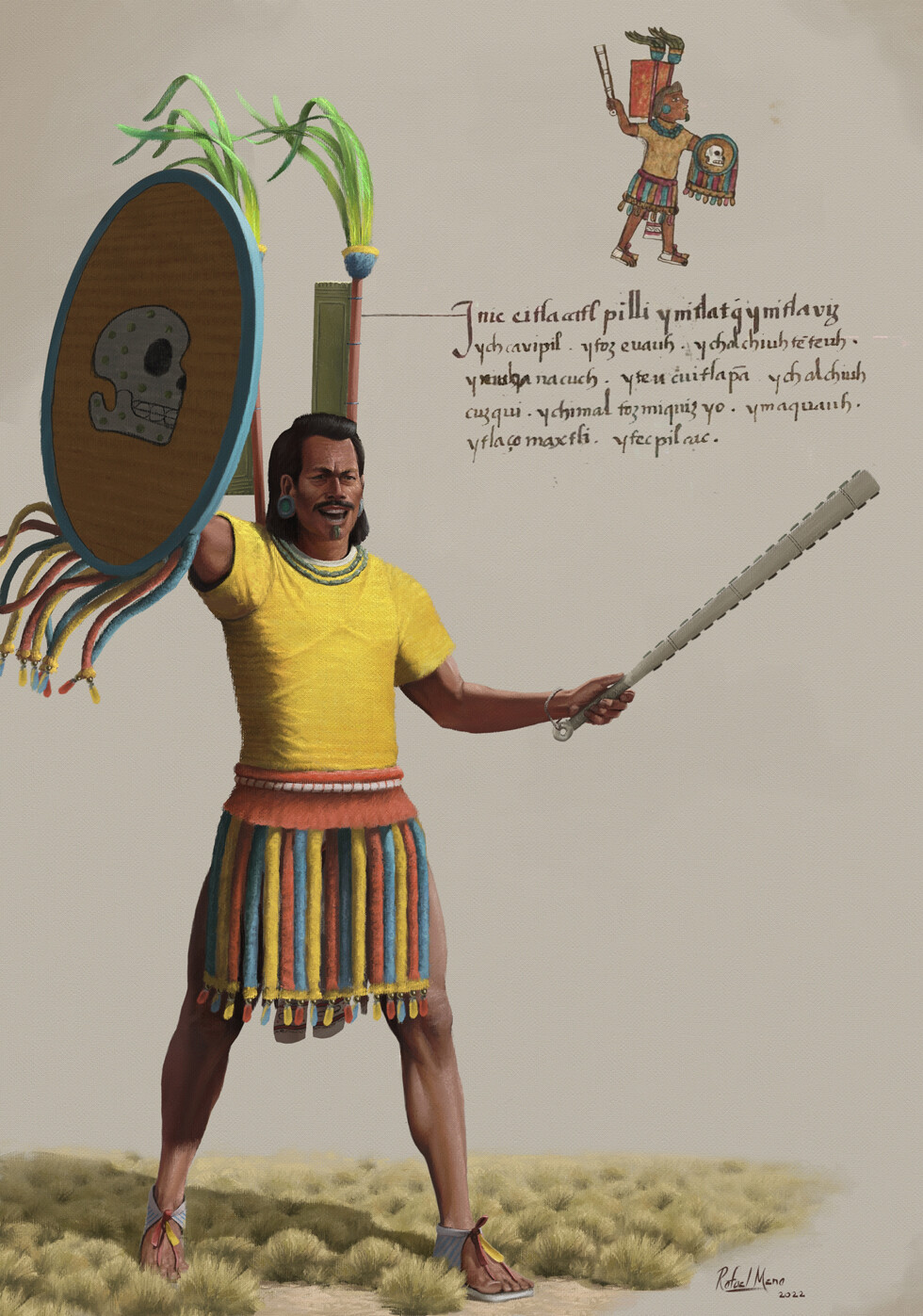 ArtStation - Aztec nobleman in military paraphernalia