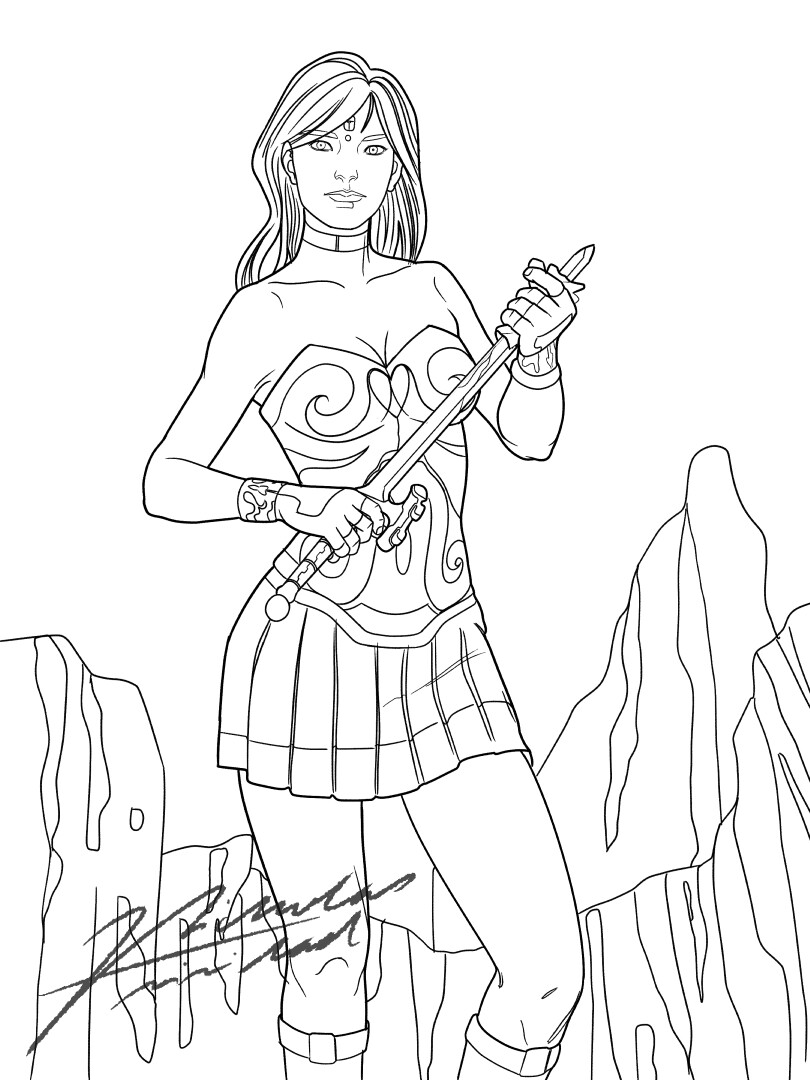 xena coloring pages