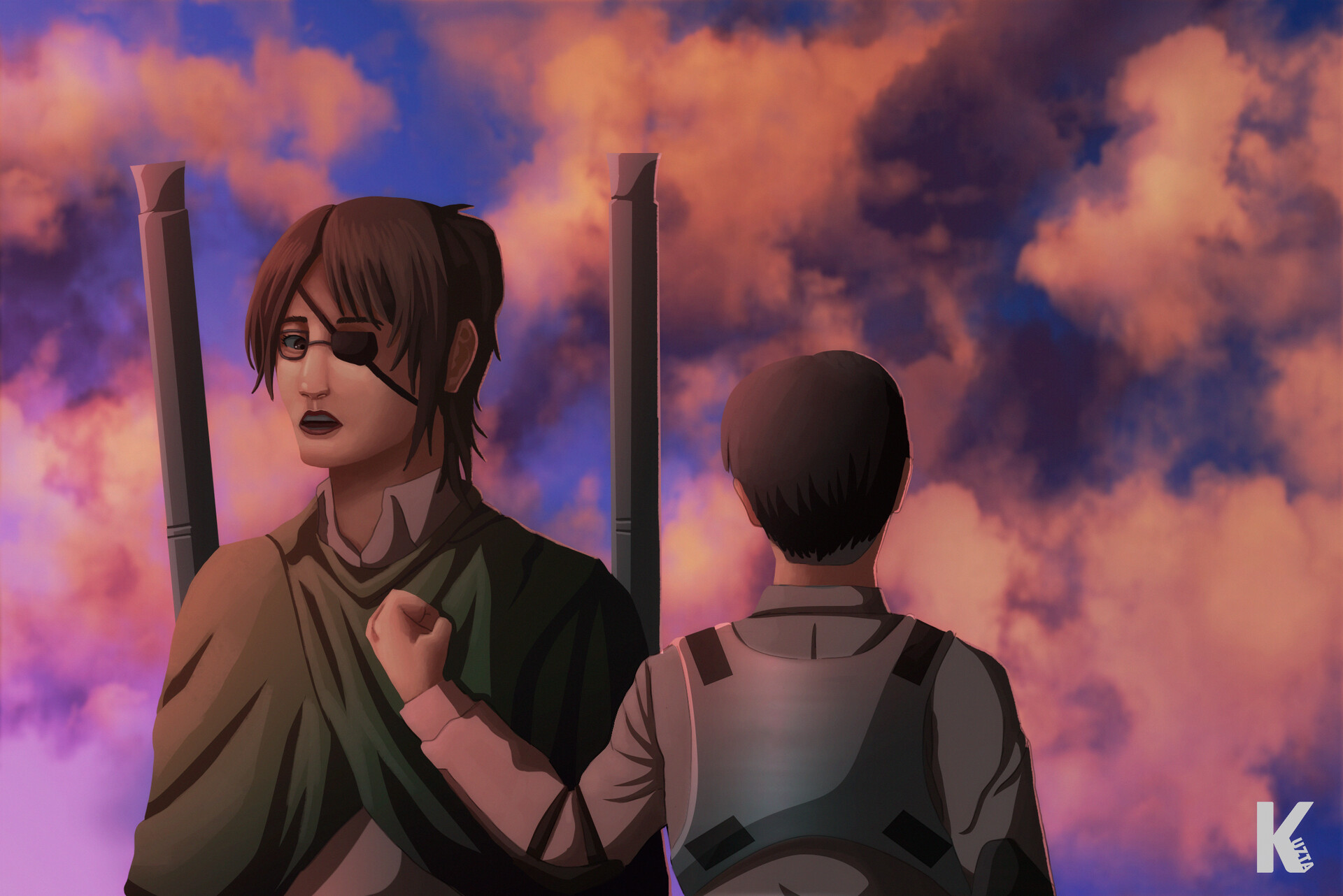 ArtStation - Hange and Levi