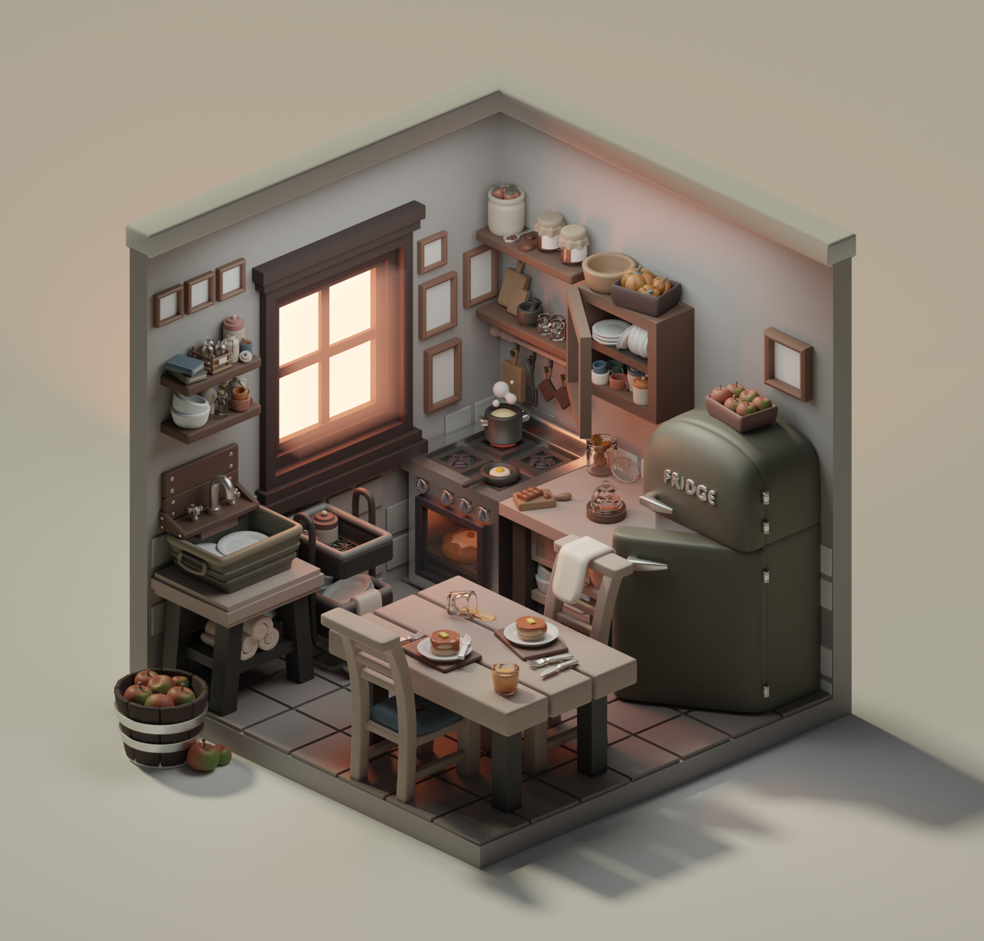 ArtStation - Environment Art: Small Kitchen Practice