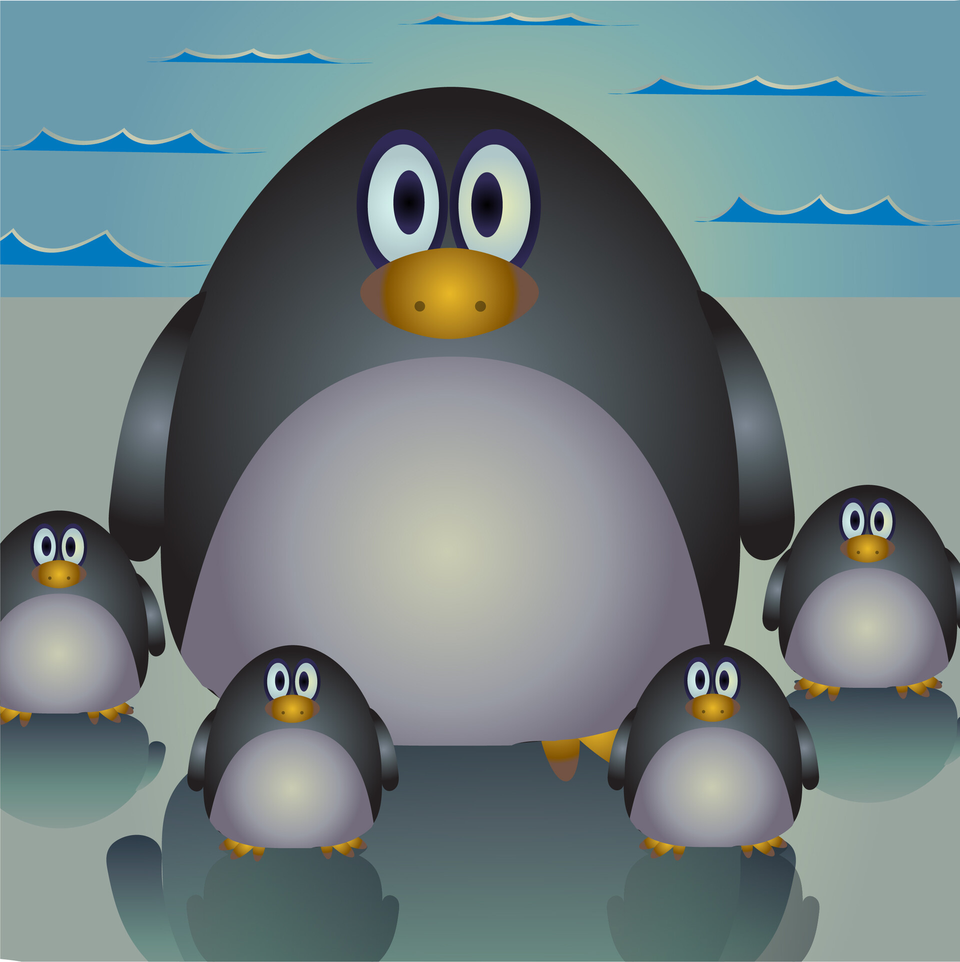 ArtStation - Penguins (Graphic Design Assignment)