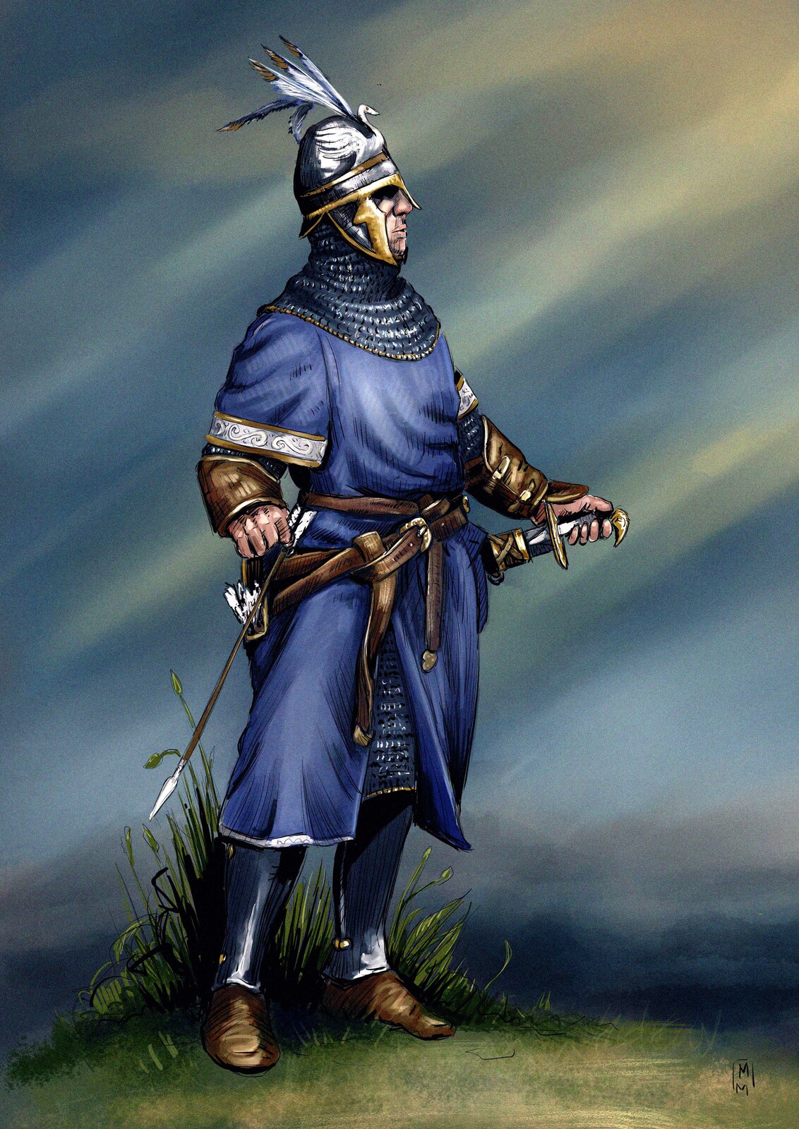 Michael Merulla - Lindon Elven Warrior / Tolkien Illustration