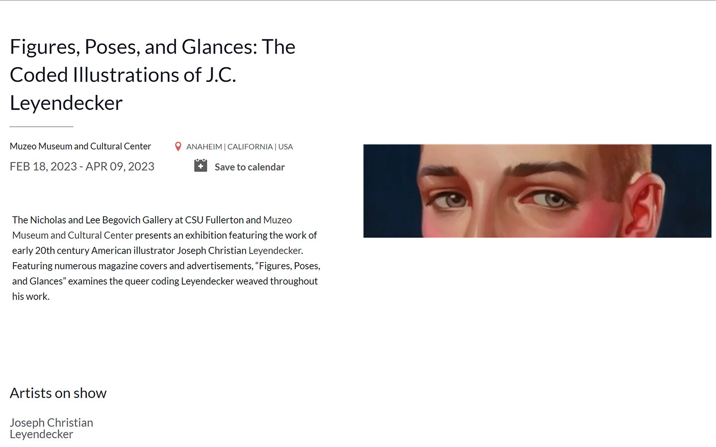 ArtStation - MUZEO Exhibit; Figures, Poses, and Glances: The Coded Illustrations of J.C. Leyendecker