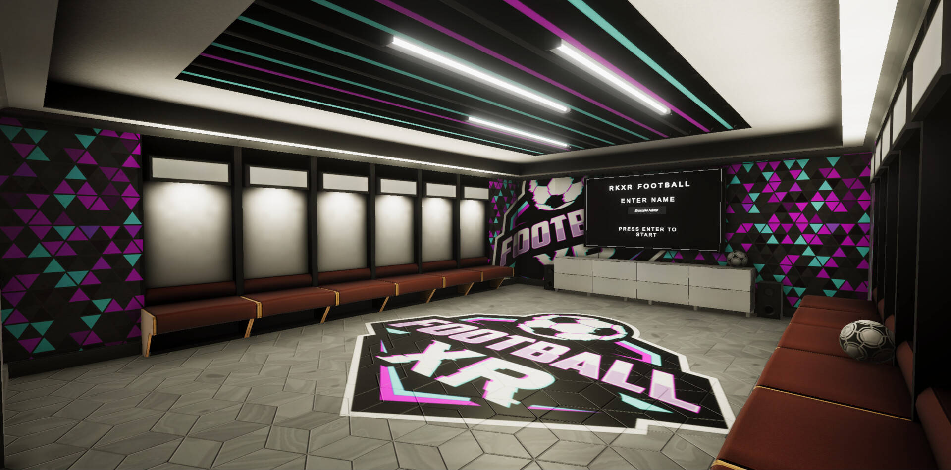 Terry Chattaway - Football Locker Room - Unrleased VR Arcade Football Game