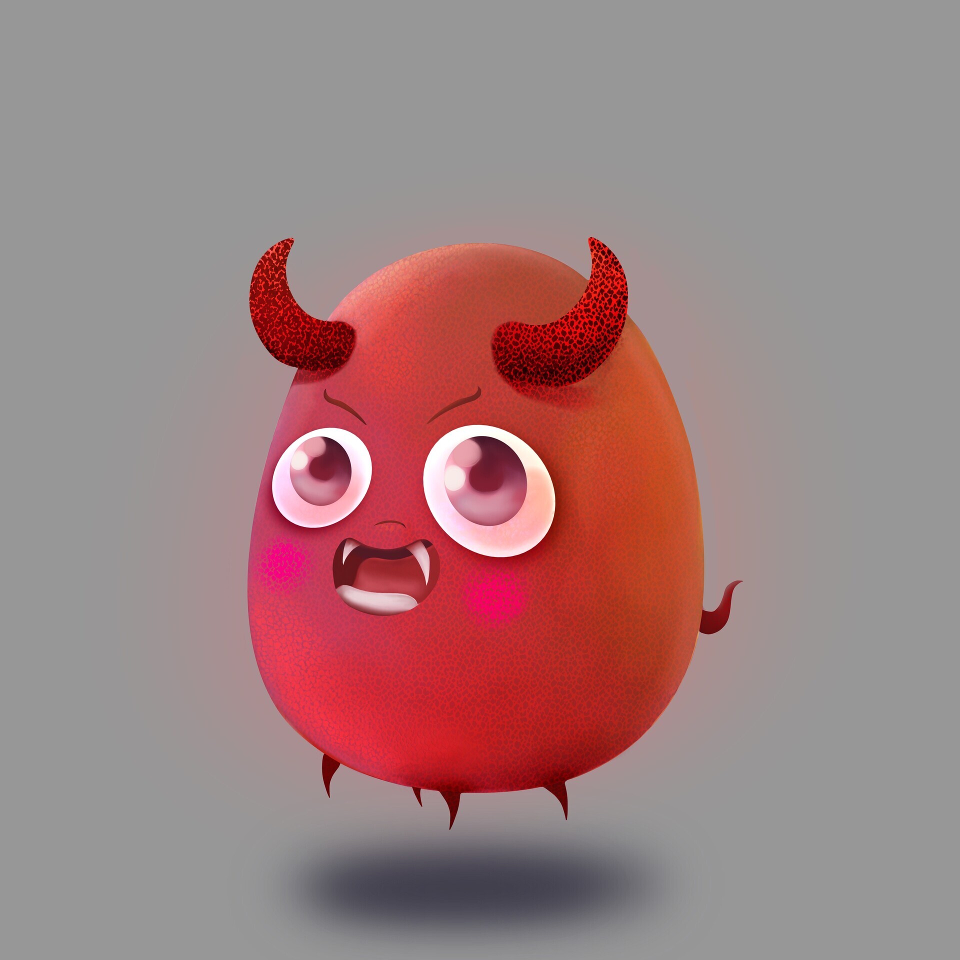 ArtStation - 2d Game Art casual devil pet character