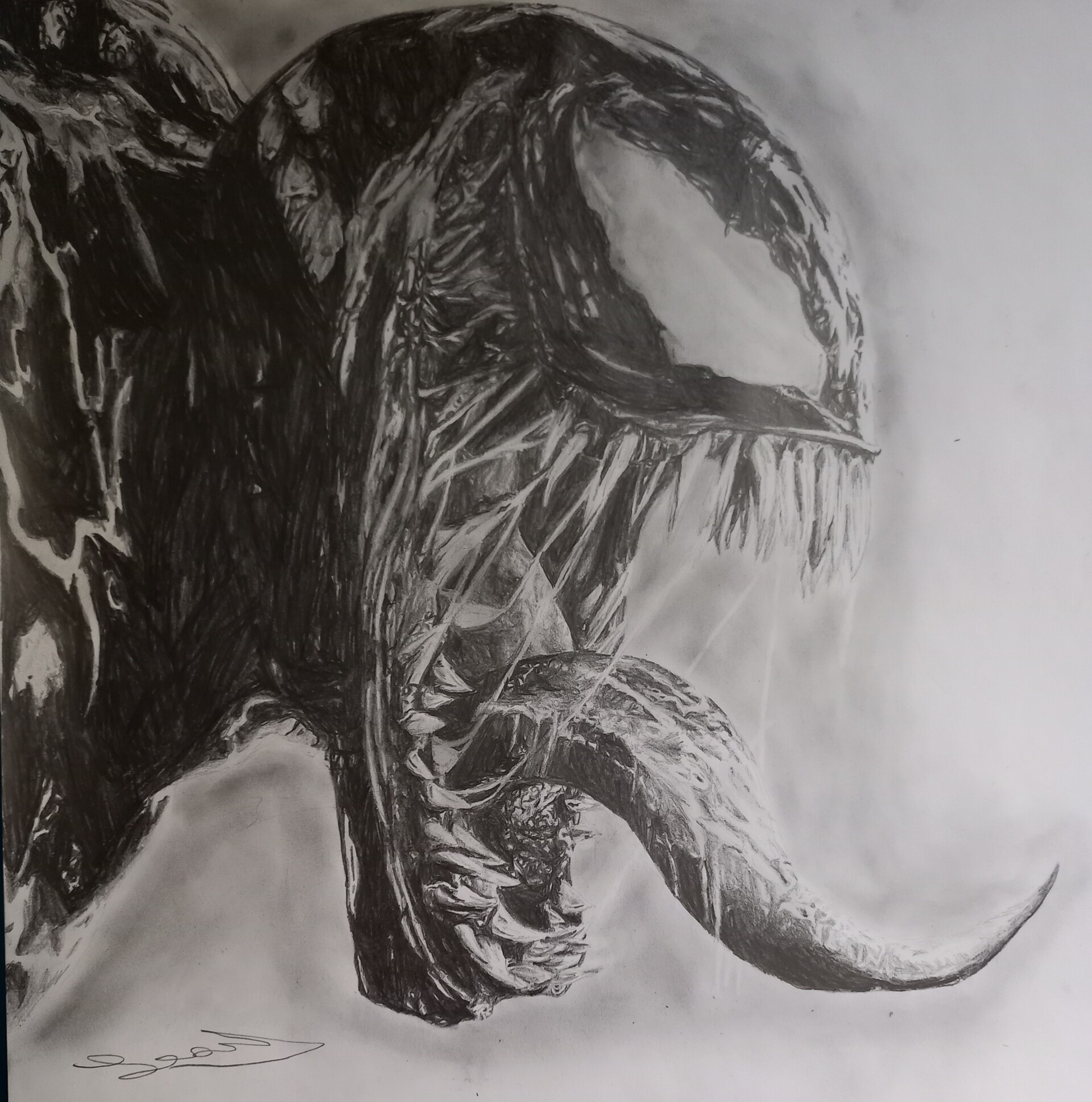 how to draw real venom