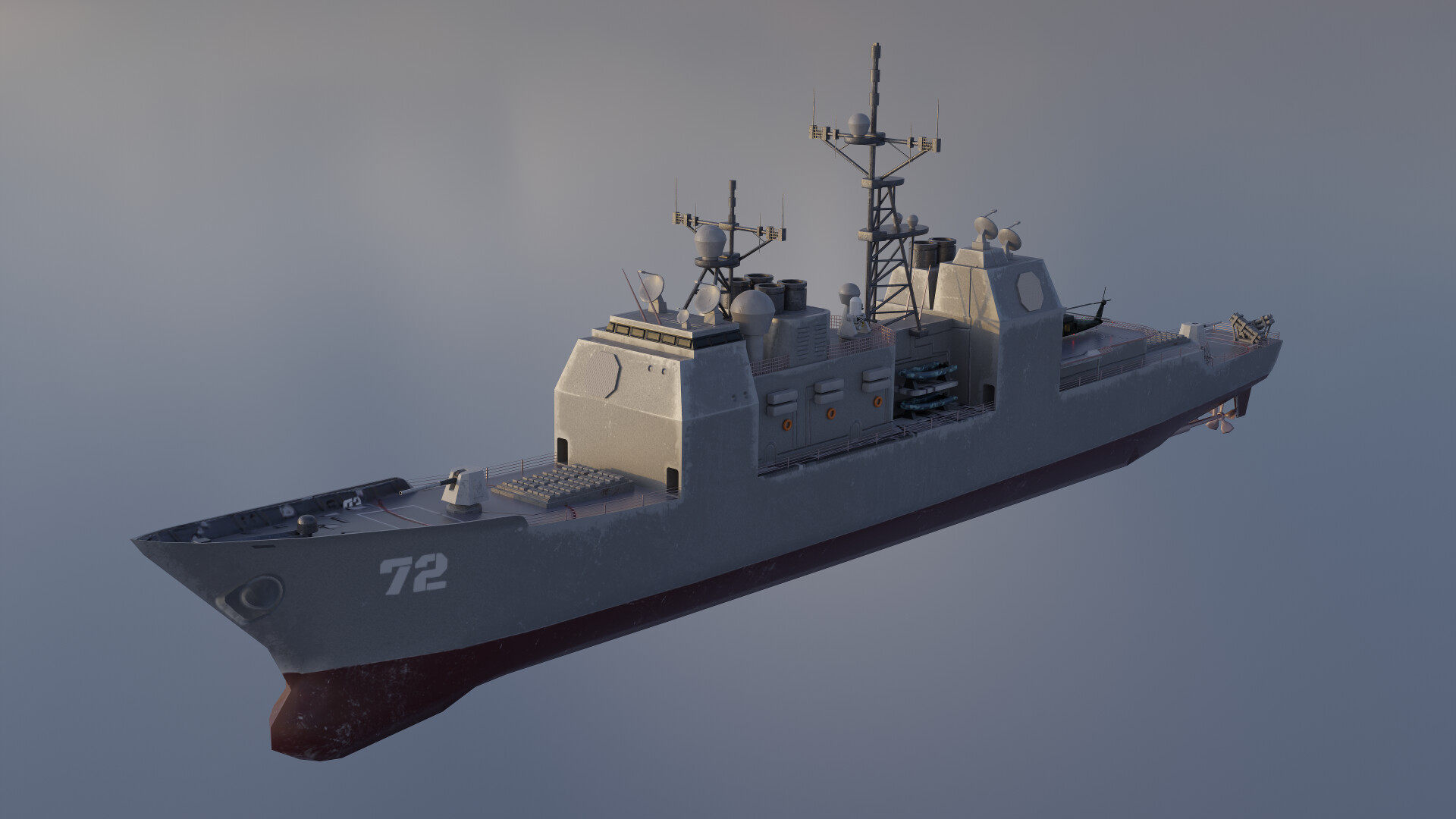 ArtStation - Ticonderoga Missile Cruiser