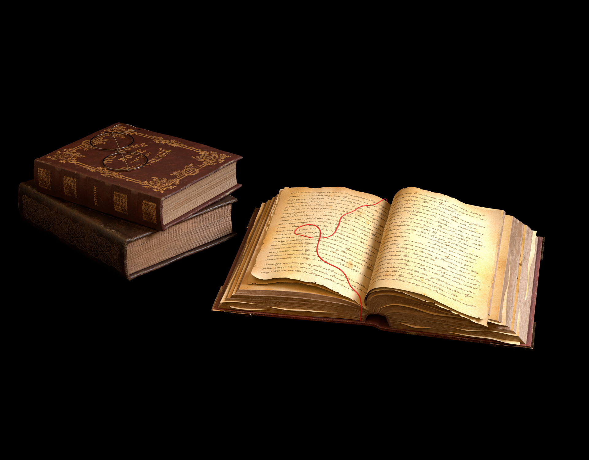 ArtStation - The books - part of medieval period concept