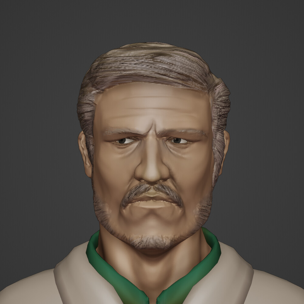 ArtStation - Pedro Pascal head sculpt