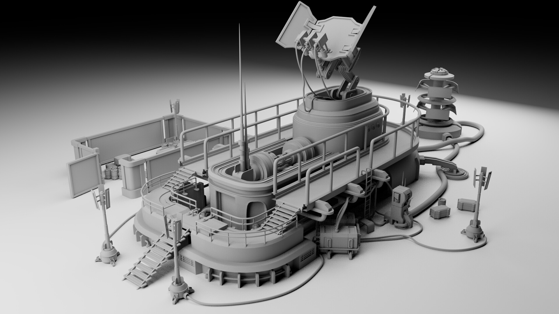 ArtStation - RADAR STATION( Sci-fi Environment )