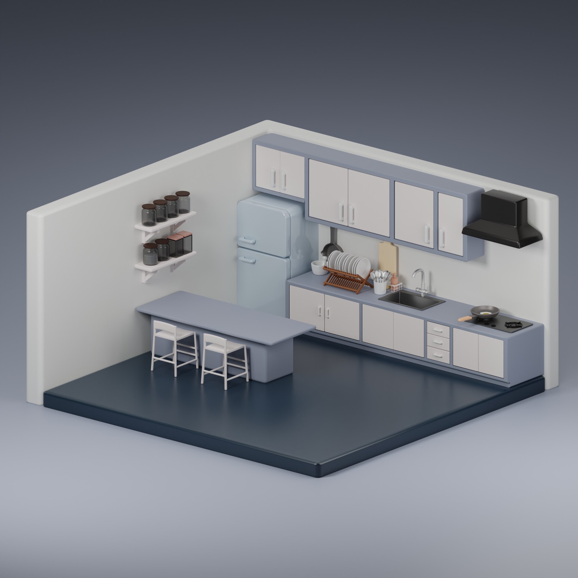 ArtStation - kitchen set