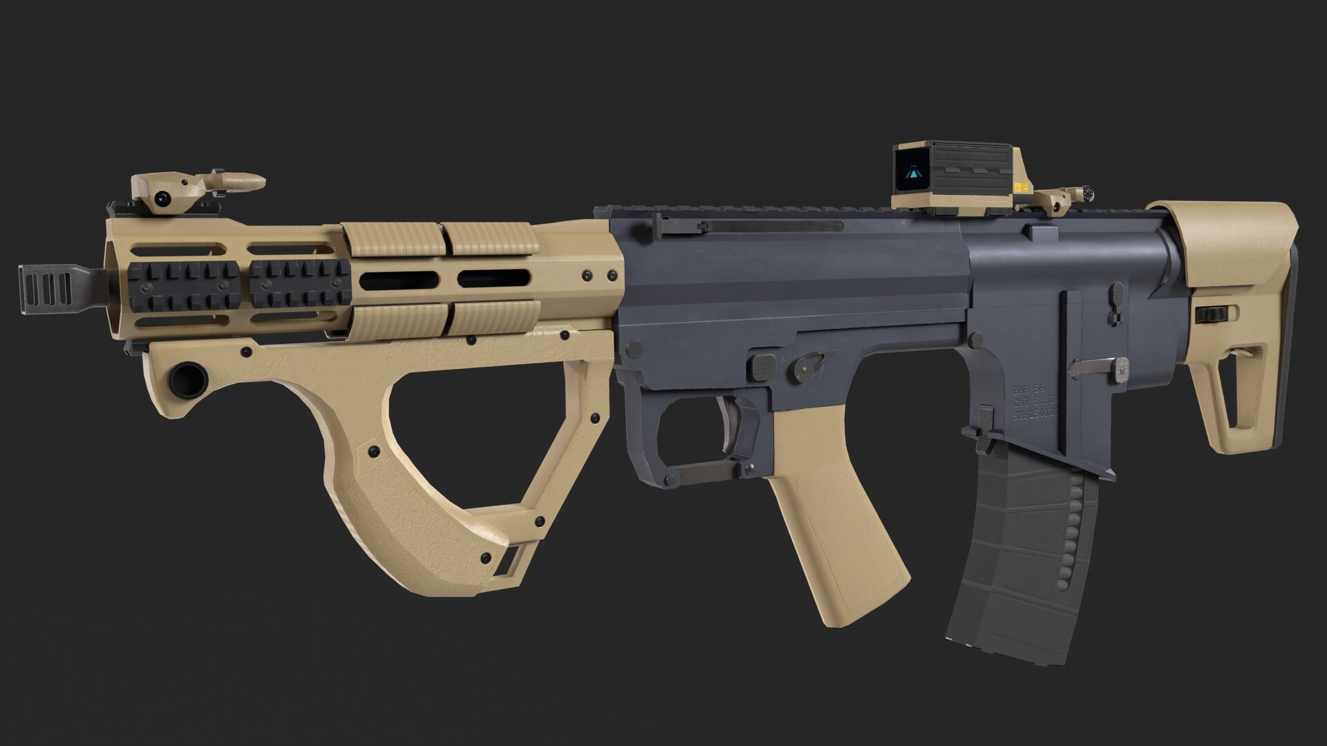 ArtStation - Bullpup M4-BMR 56 (Back-Mag Rifle 56)