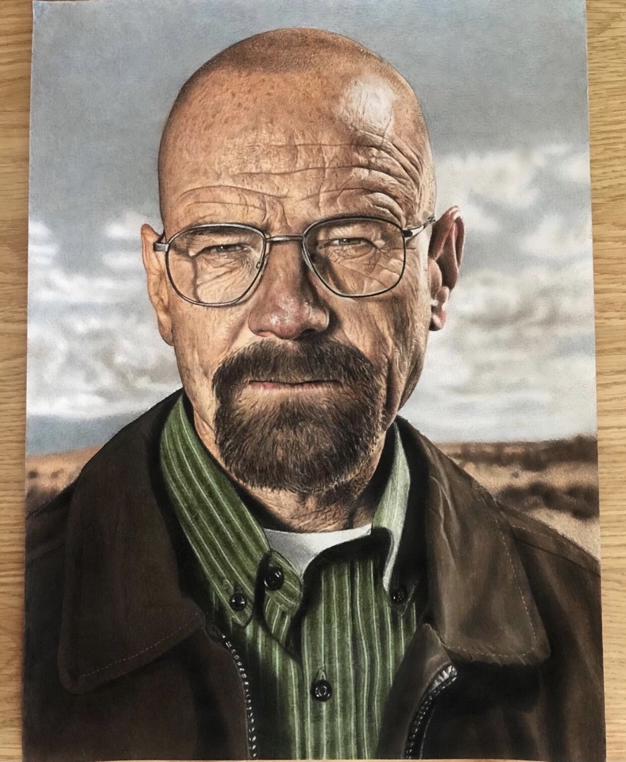 ArtStation - Colored Pencil Drawing - Walter White (Heisenbeg)