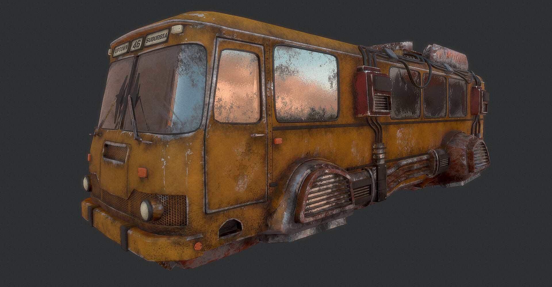 ArtStation - Retro-Futuristic Soviet Bus LIAZ