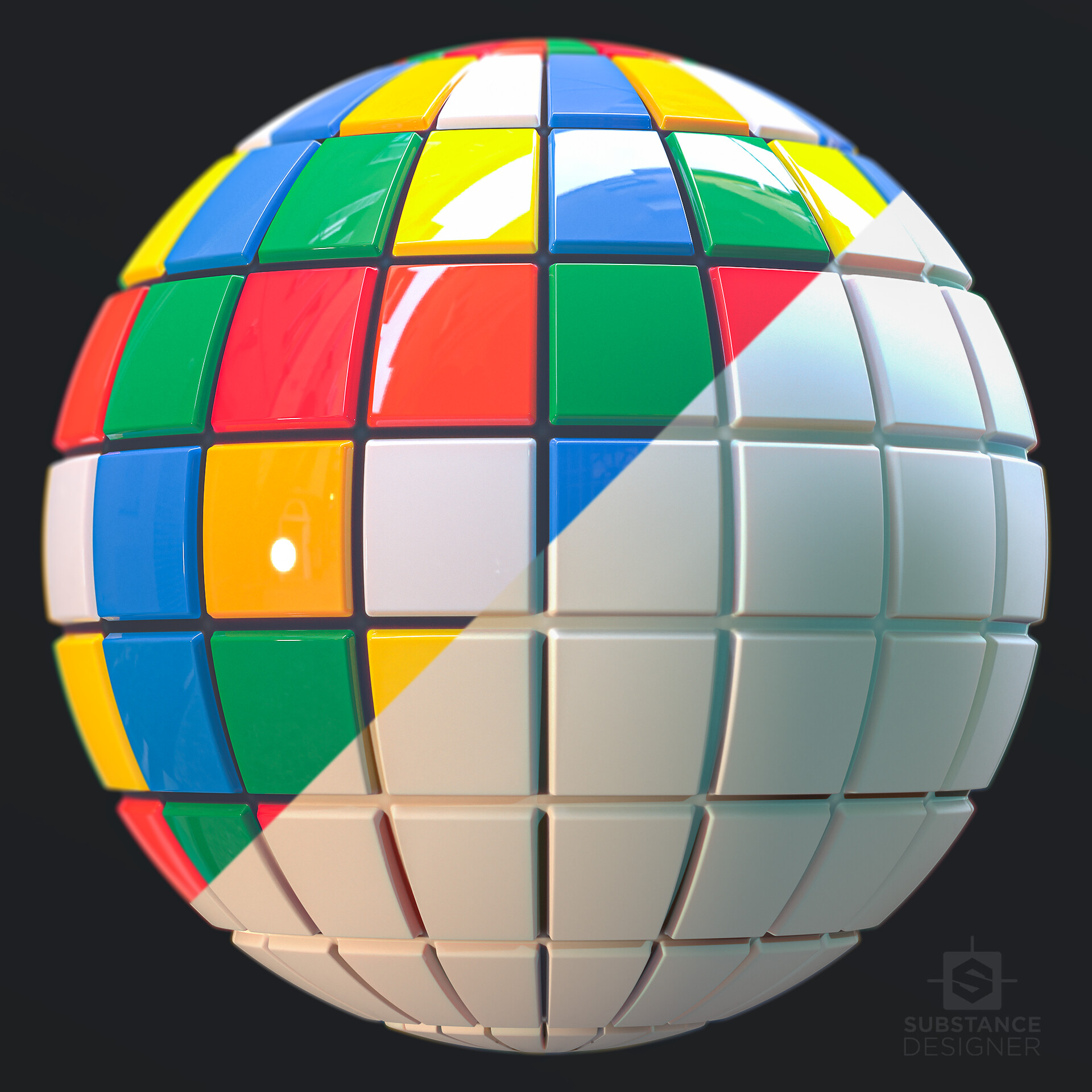 Giuseppe Alfano - Procedural Materials: Rubik's Cube