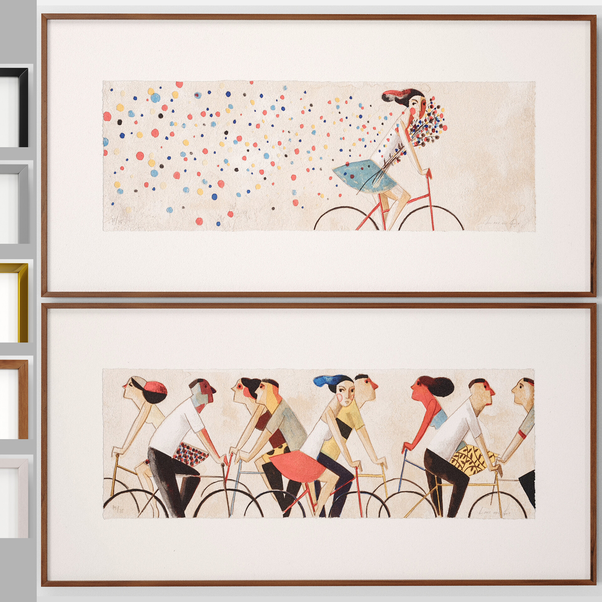 ArtStation - Art Frames 43- bicyclist colors