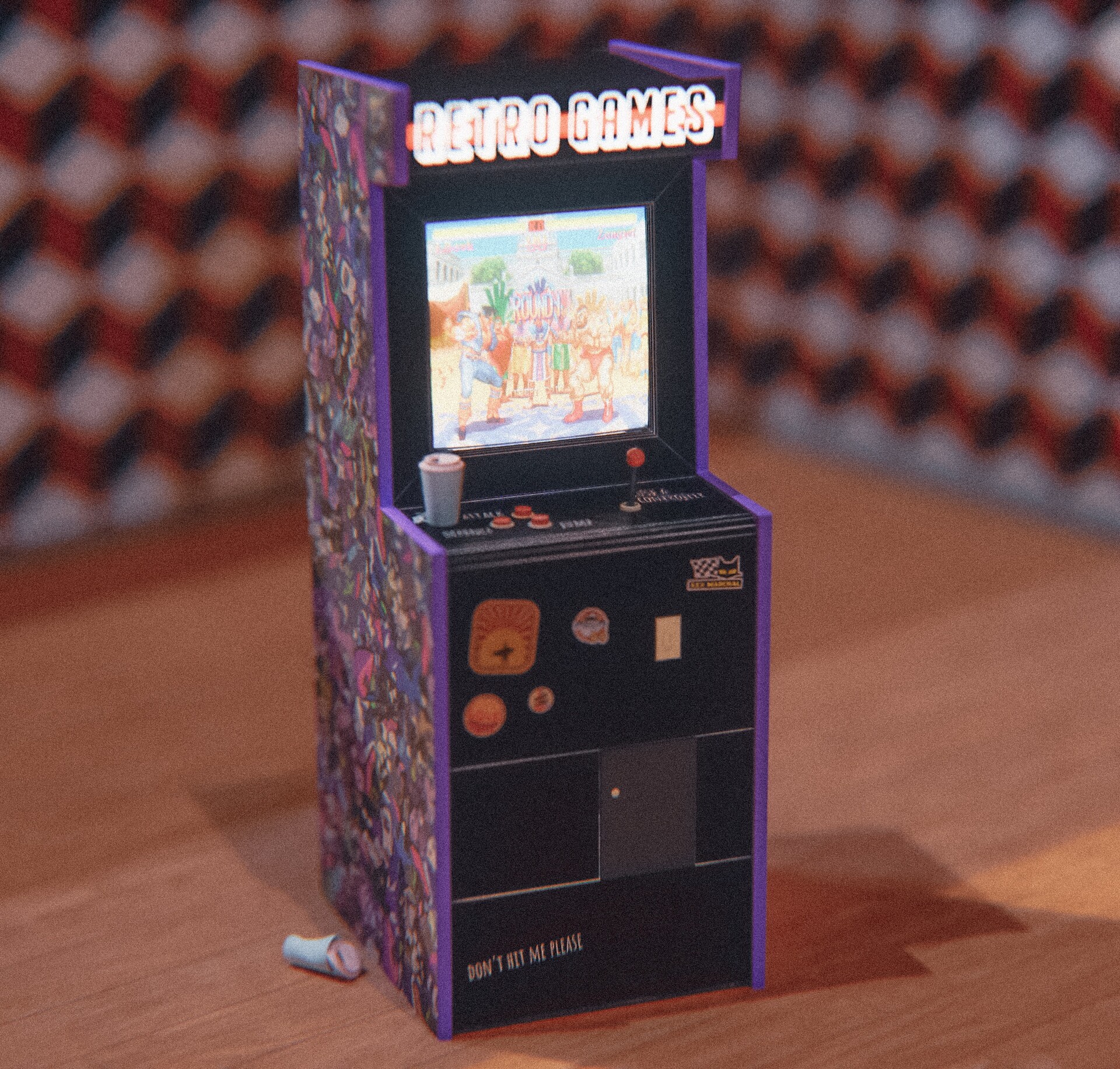 ArtStation - Tiny retro arcade machine