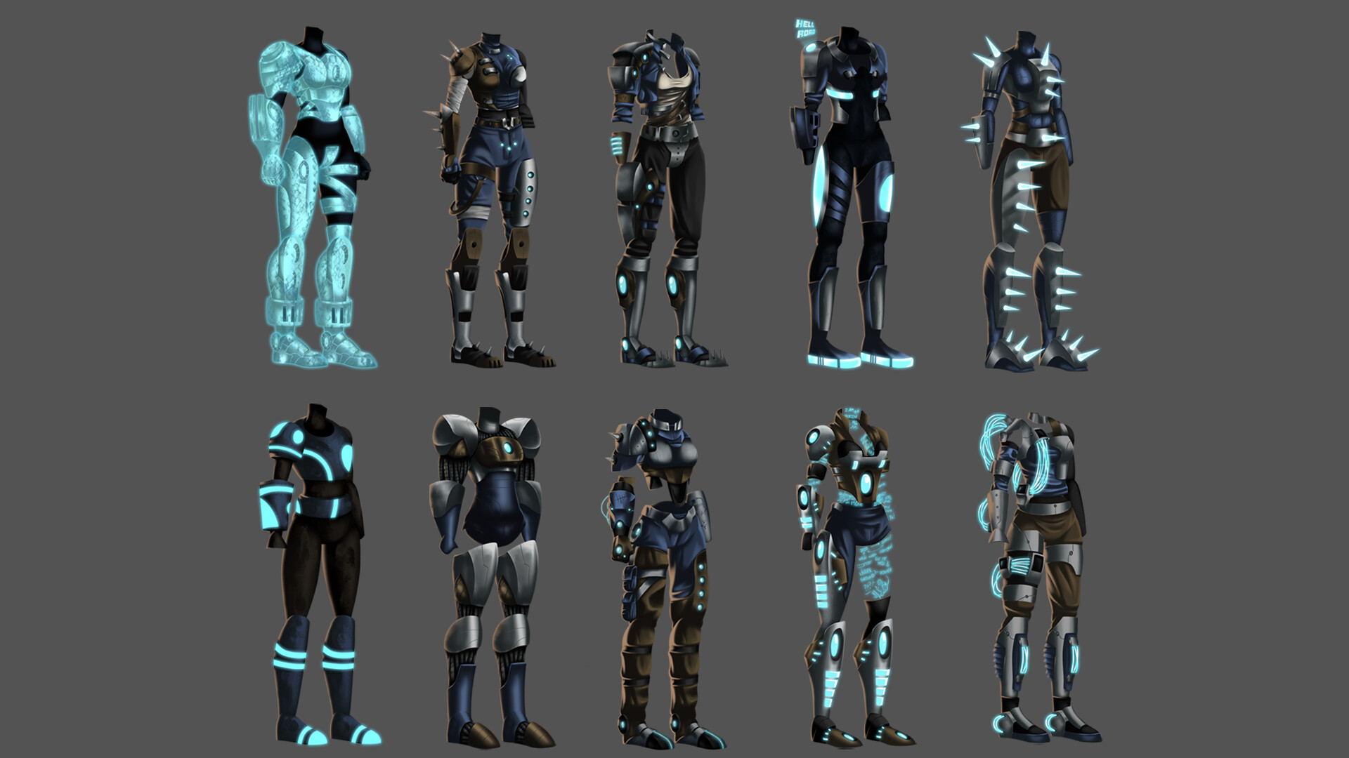 ArtStation - asset pack for Cyberpunk themed outfits