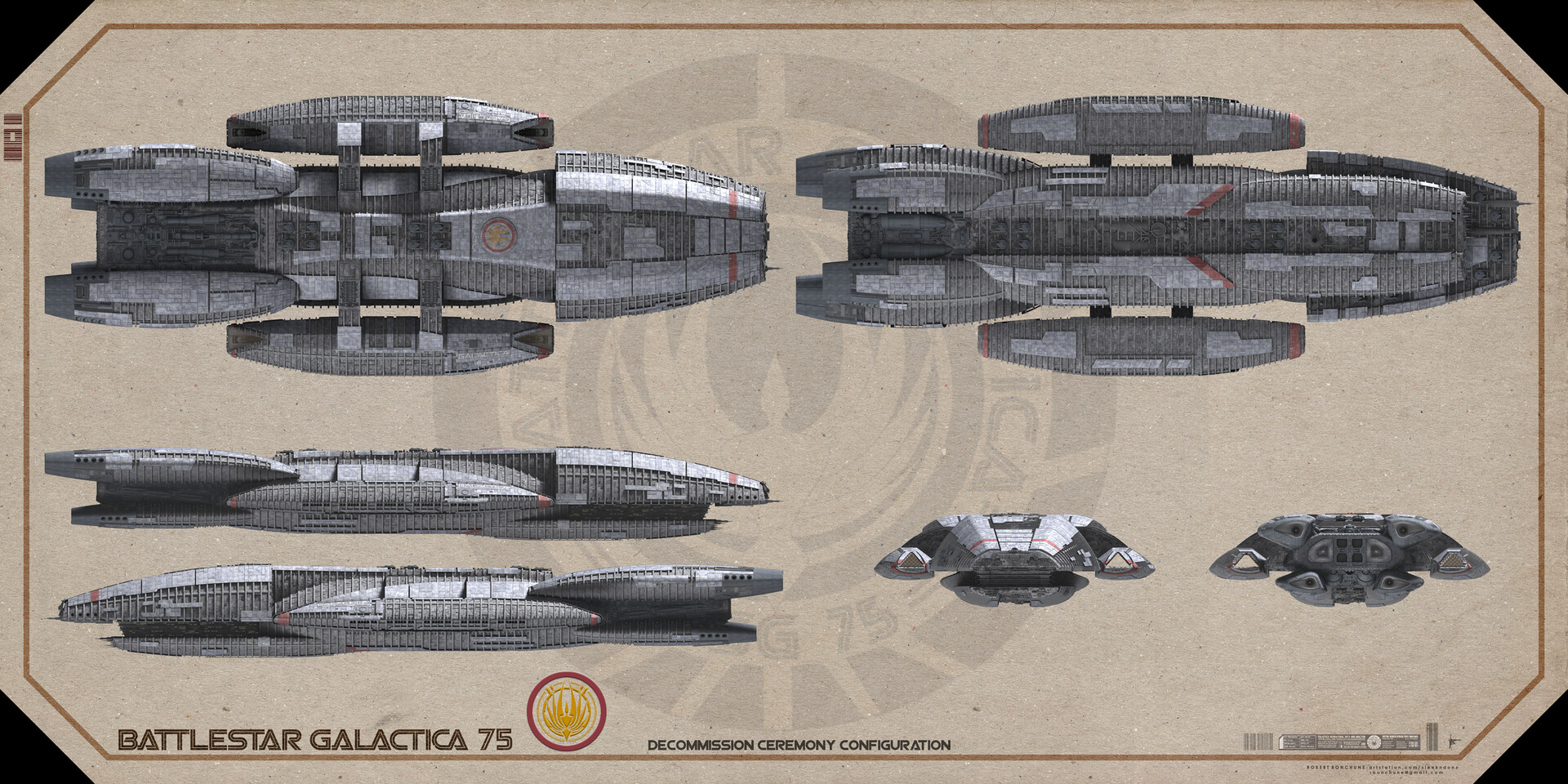 ArtStation - Battlestar Galactica - Decommission Ceremony Configuration ...