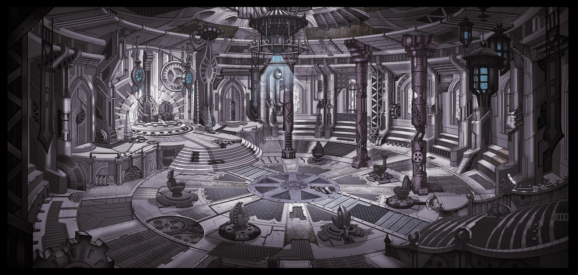 ArtStation - Metal palace hall