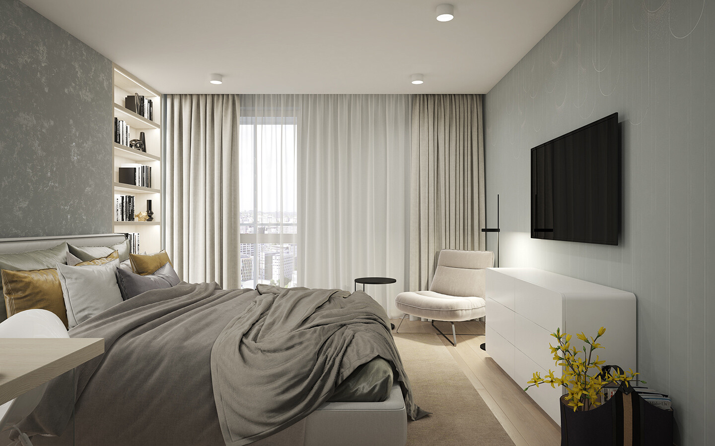 ArtStation - BEDROOM IN MOSCOW