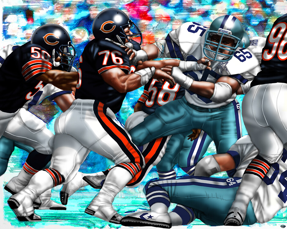 ArtStation - "Mongo Vs The Cowboys Painting"