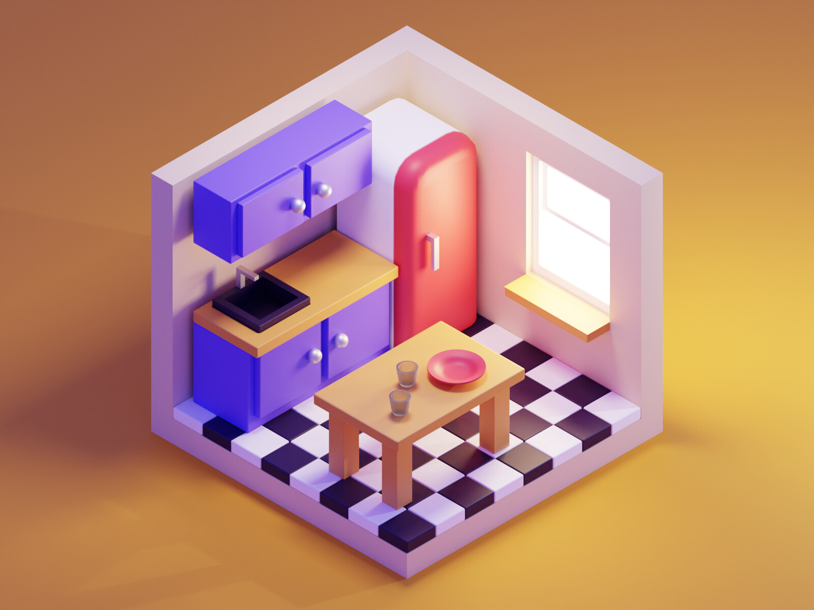 ArtStation - Isometric Kitchen