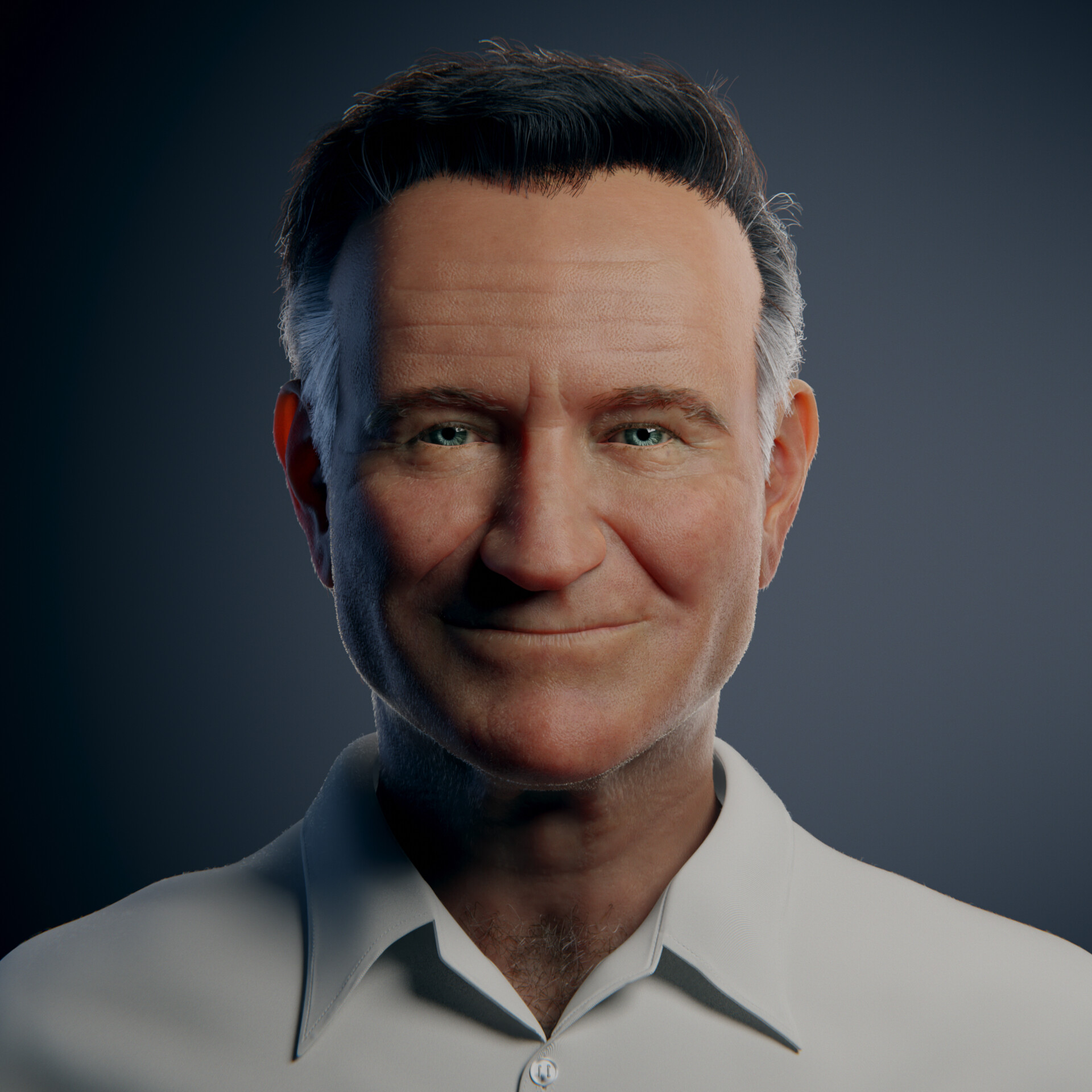 ArtStation - 3D Sculpt of Robin Williams