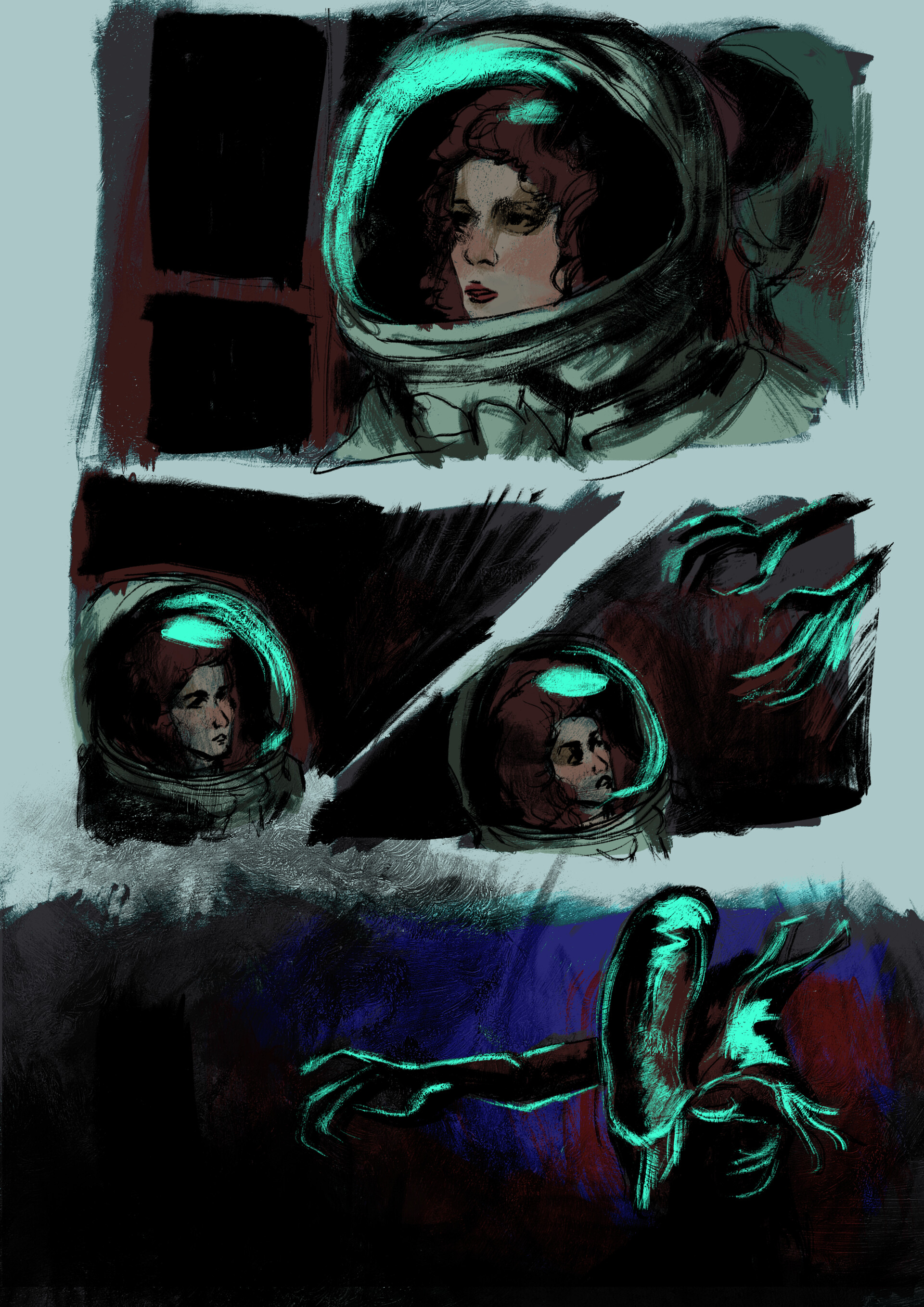 ArtStation - 1 part comic / alien
