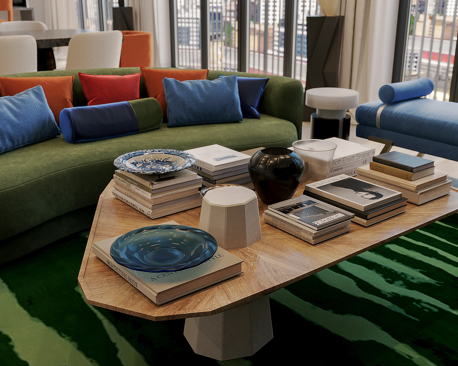 ArtStation - Visualization of the living area in a modern apartment.