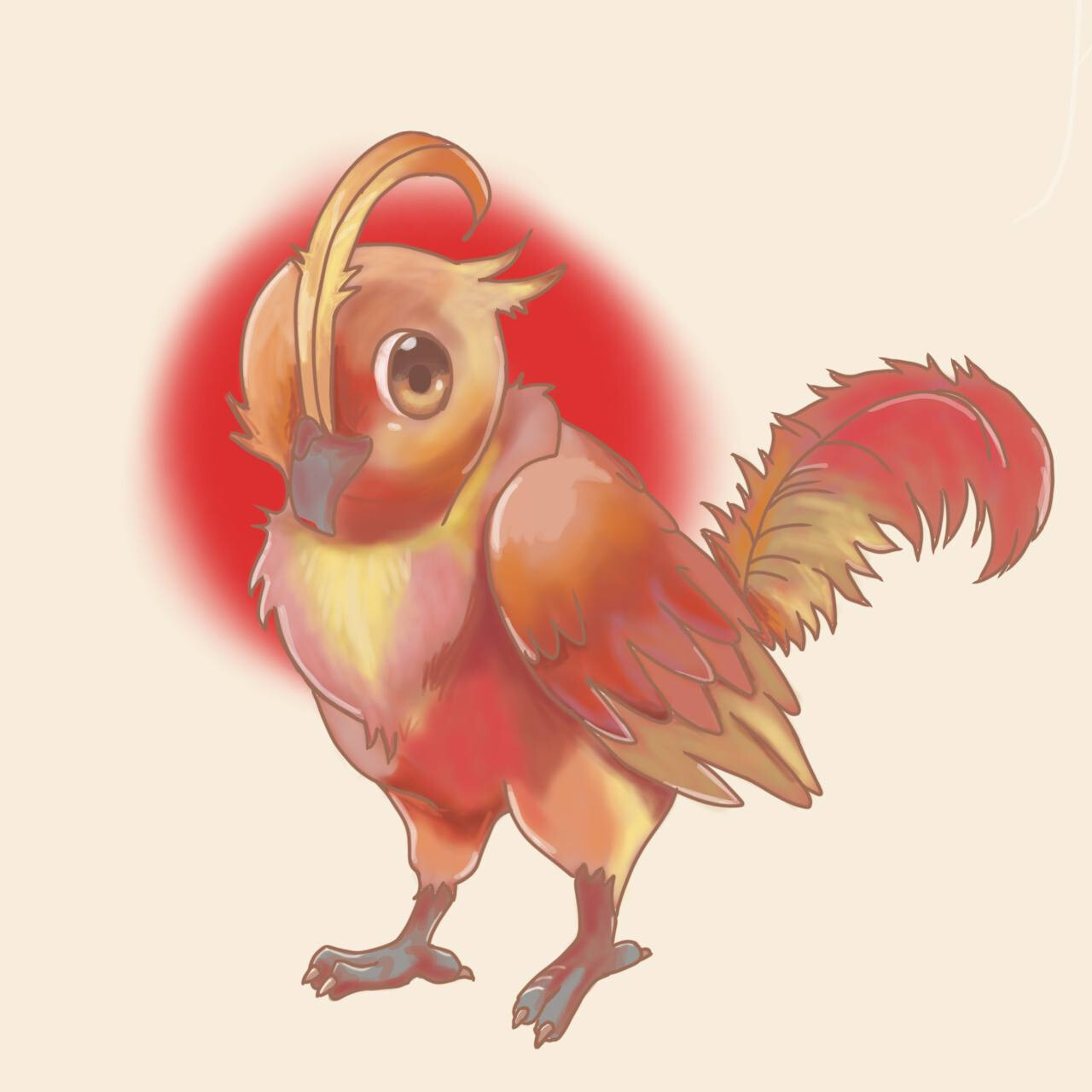 ArtStation - Phoenix bird chick