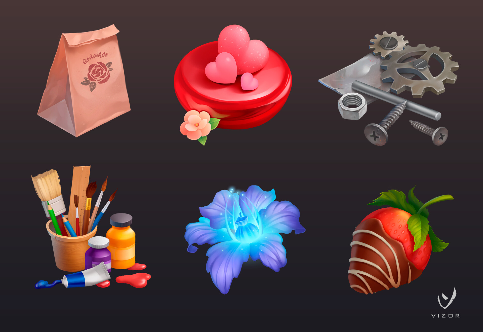 ArtStation - Random icons for Klondike game