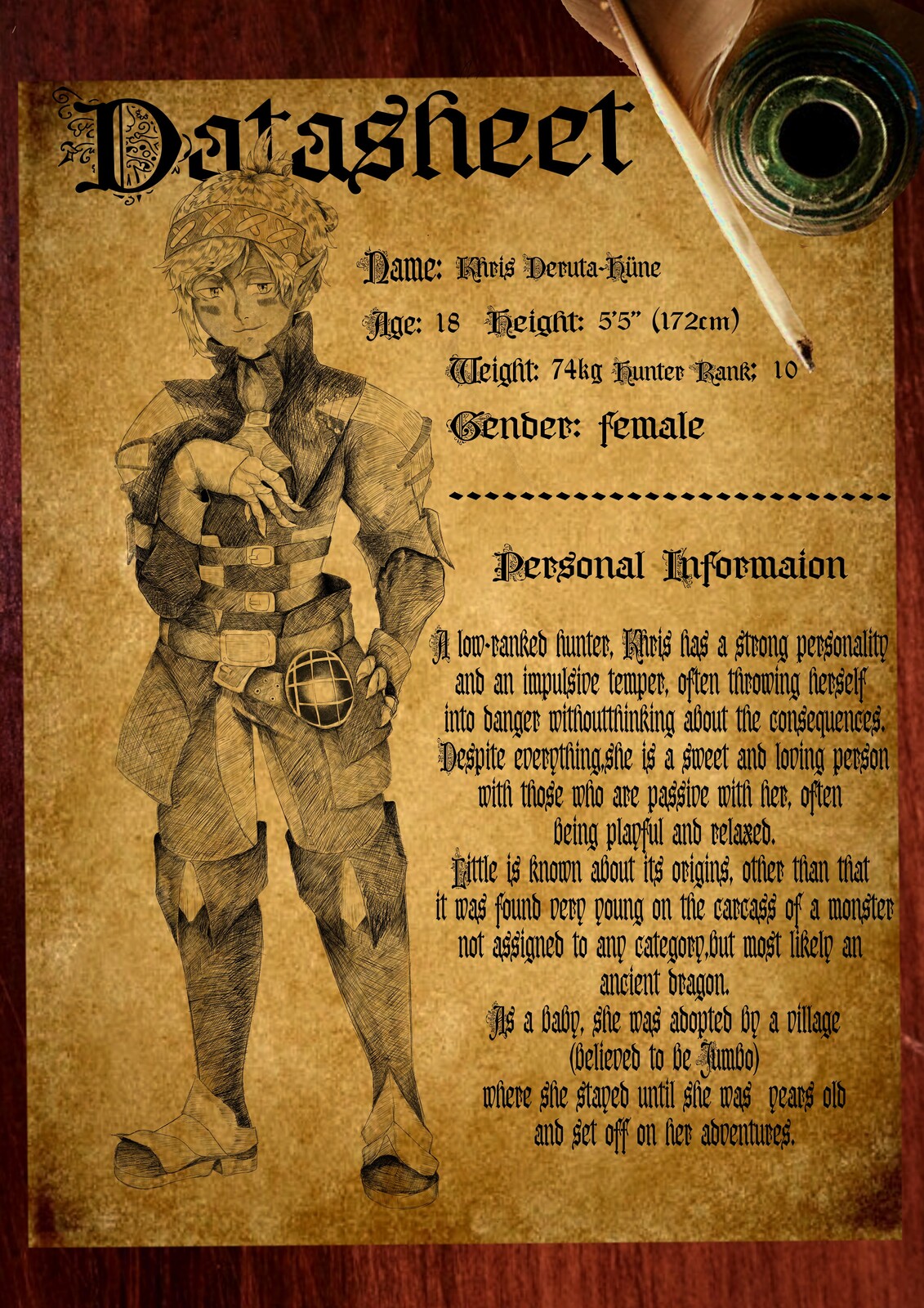Atari Salvart - My Monster Hunter OC (Khris)