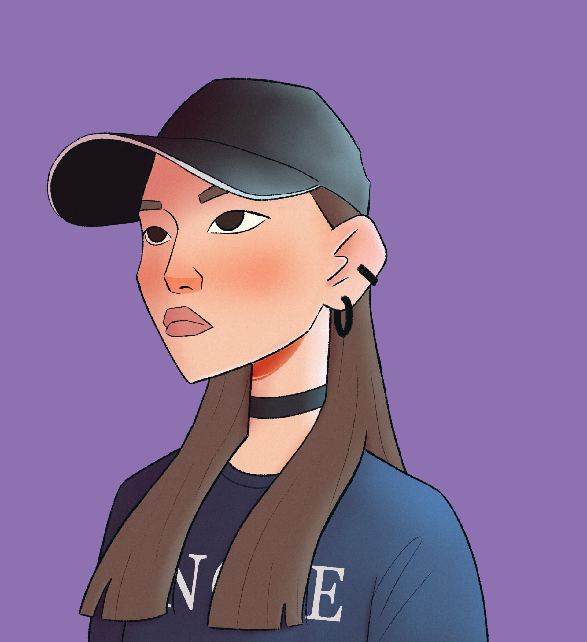 ArtStation - stylised self-portrait