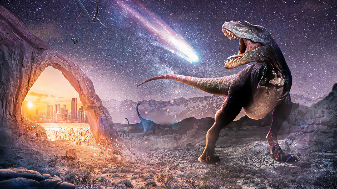 ArtStation - 2D Composition - Time Travel to a T-Rex