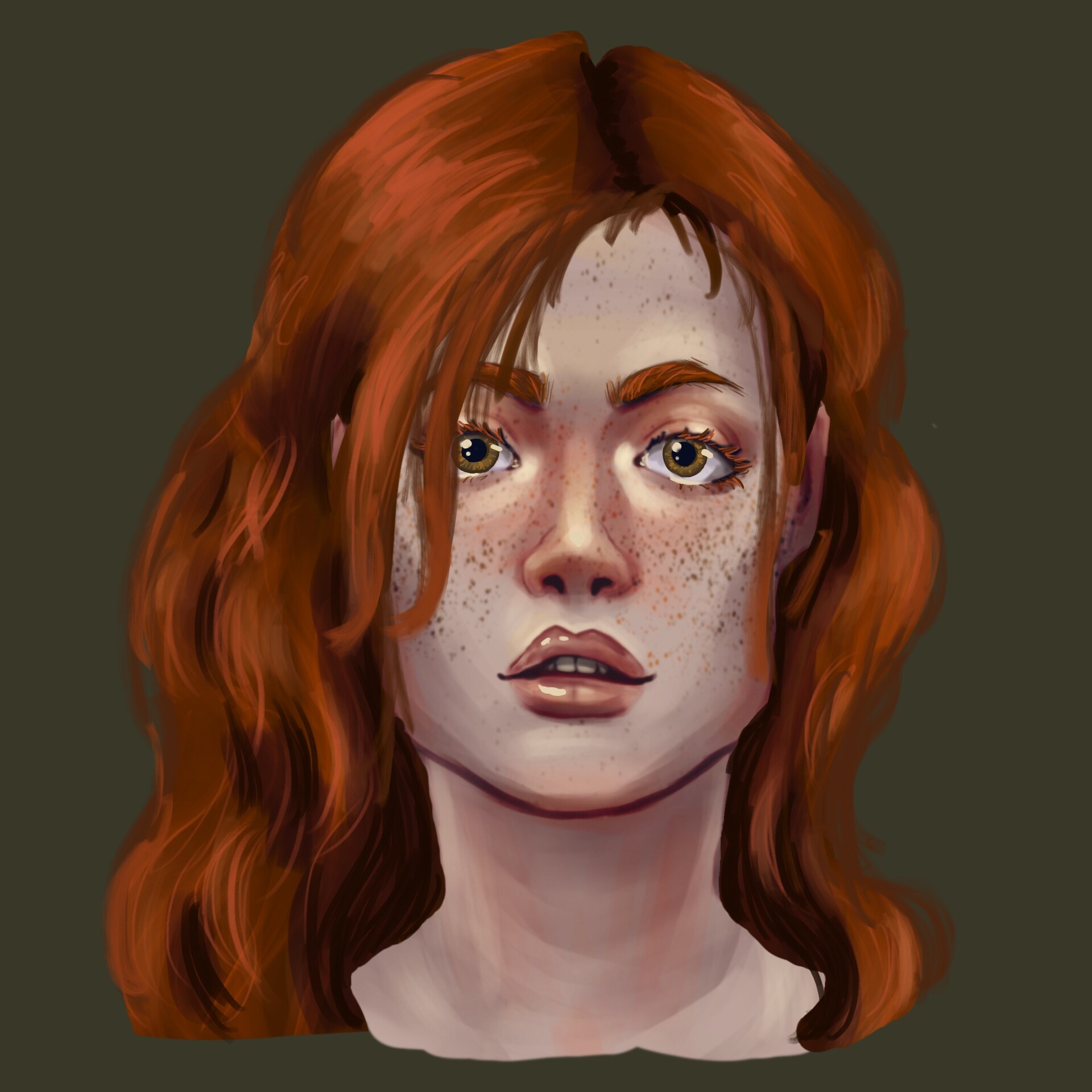 ArtStation - Redhead Portrait