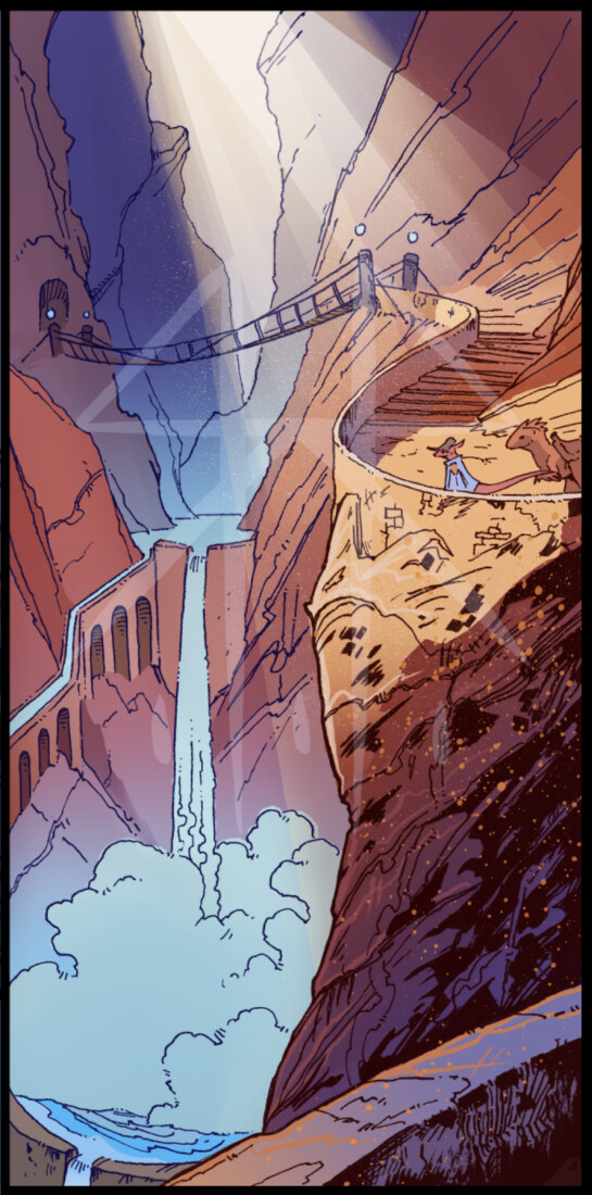 ArtStation - Comic Panel - Canyon Architecture