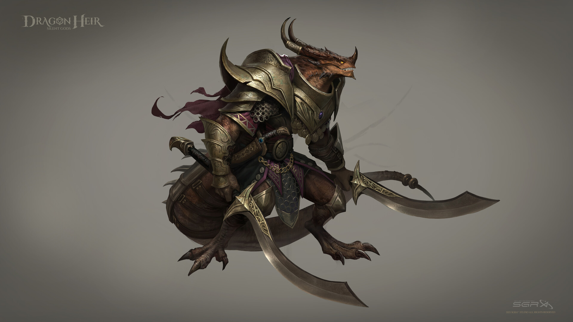 ArtStation - Dragonheir: Silent Gods-双刀蜥蜴人战士