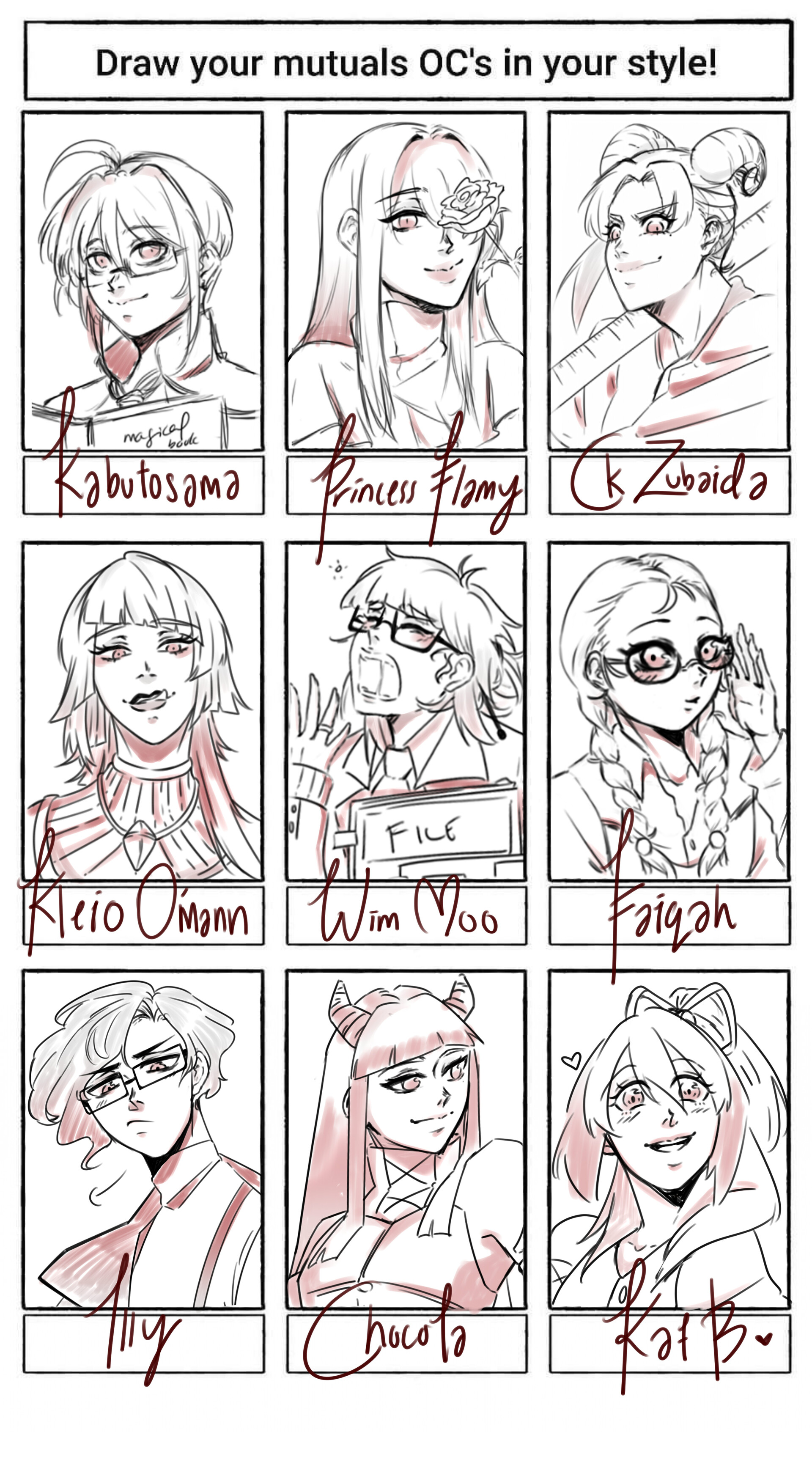 ArtStation - Draw Mutuals OC's In My Style