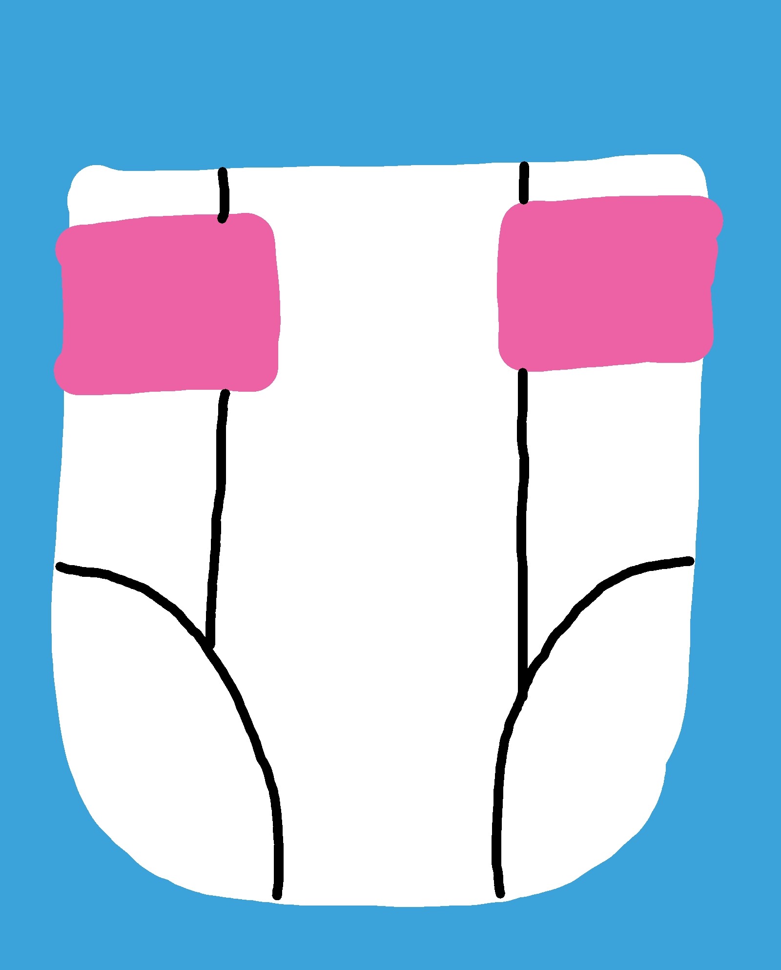 ArtStation - Plain Diaper with the Pink Tabs