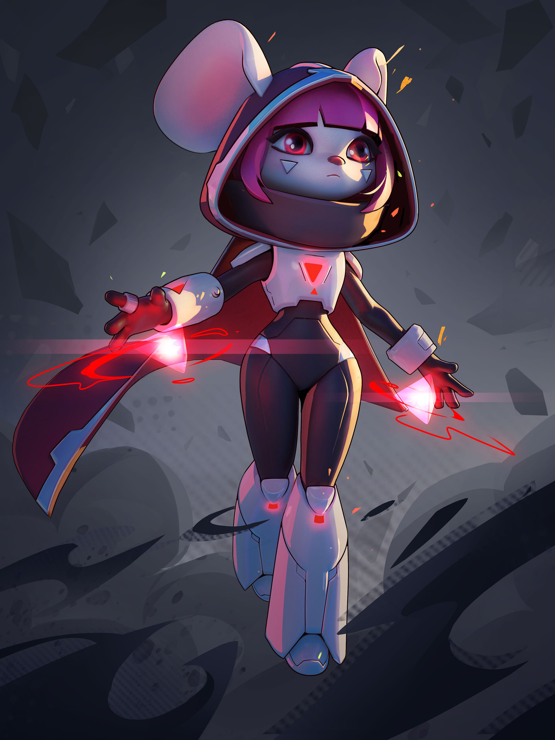 ArtStation - a study_sci-fi rat witch