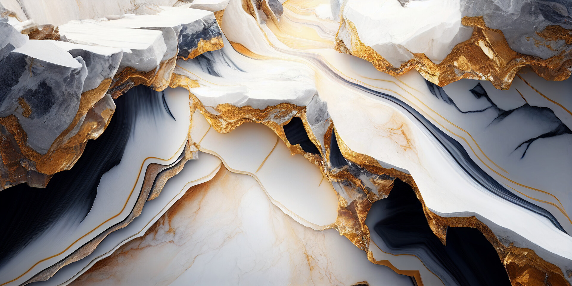 ArtStation - Gold Marble Digital Art